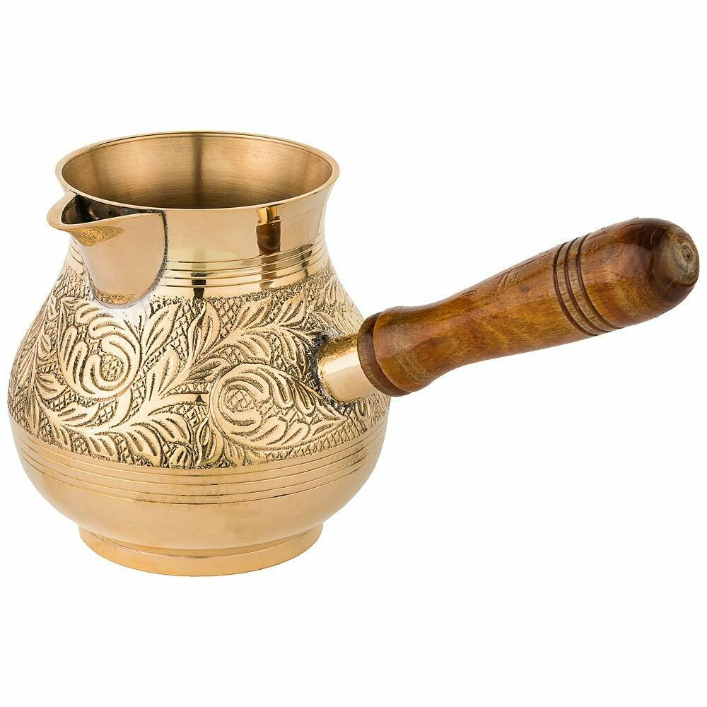 Турка резная 650мл. Латунь KSG-733-122