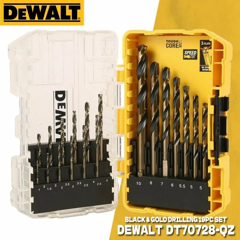 DEWALT DT70728-QZ Набор сверл по металлу,19 шт Принадлежности для инструментов