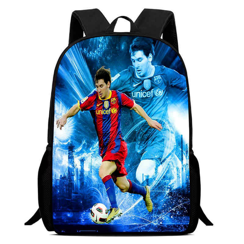 Football soccer star junior student backpack with cushioned straps for school and travel size 07