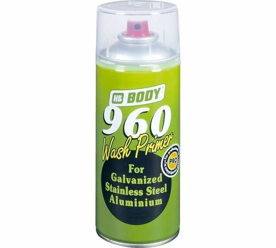 Аэрозольный грунт HB BODY 960 WASH PRIMER кислотный 2К 0,4л 5100300050
