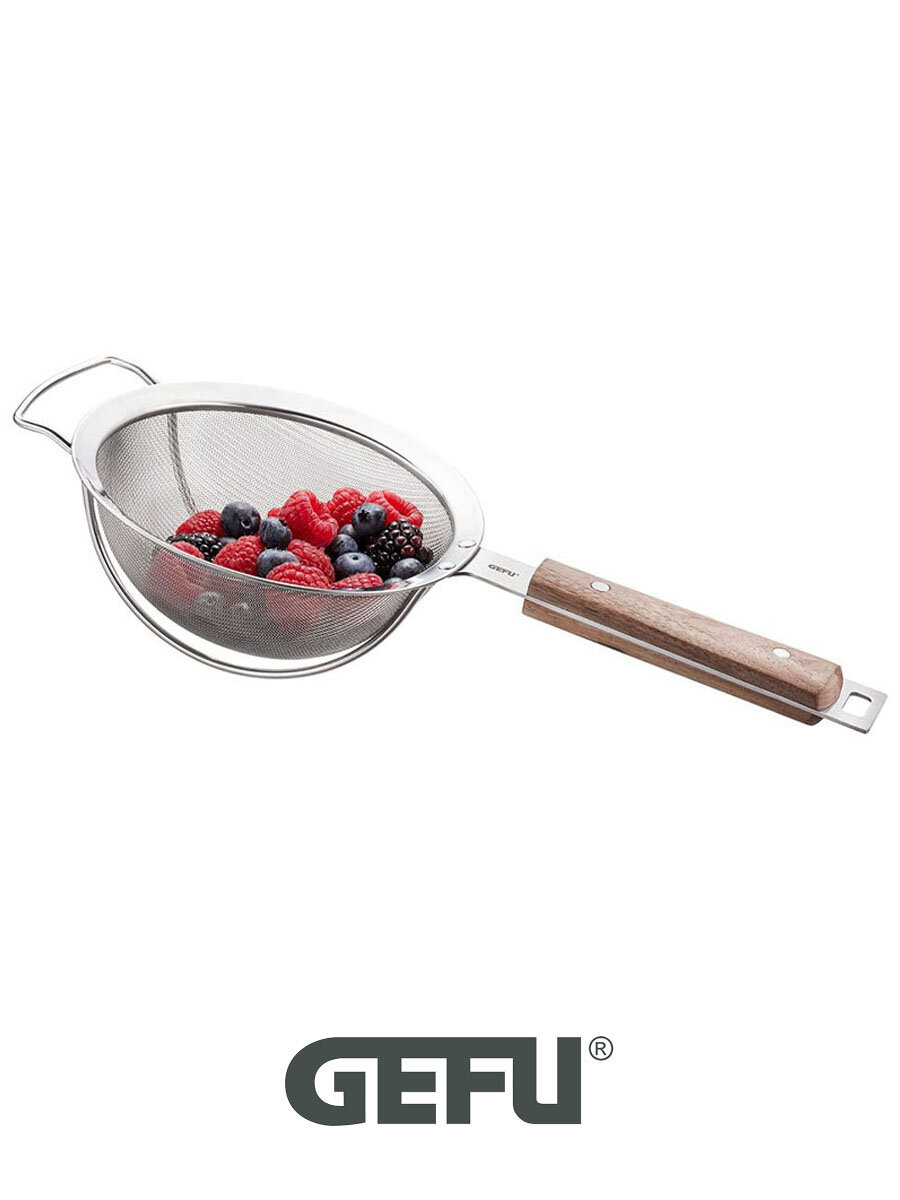 Сито с деревянной ручкой GEFU Passo 16 см, нержавеющая сталь, дерево, Германия