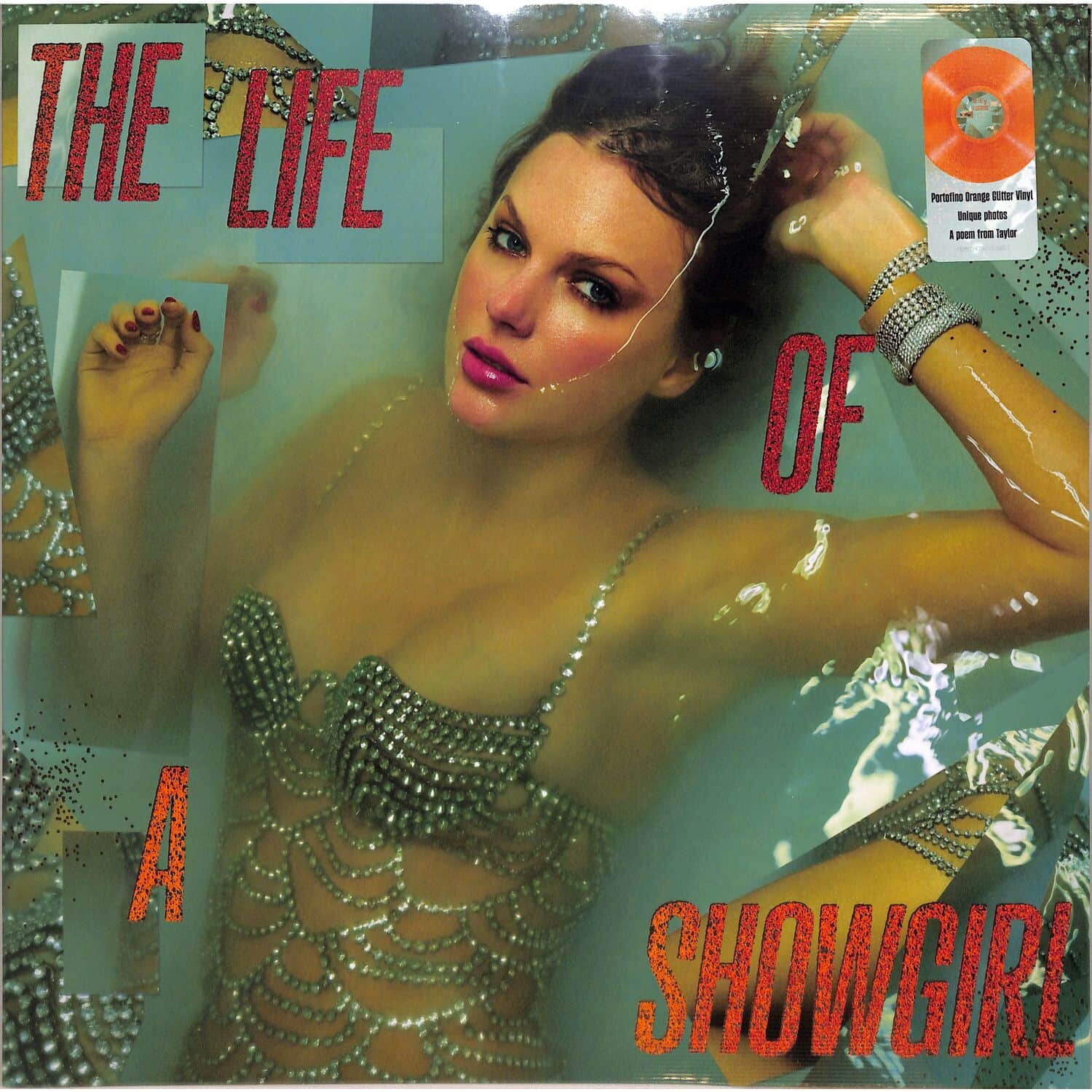 Taylor Swift. The Life Of A Showgirl (LP/Portofino Orange Glitter Vinyl/Виниловая пластинка)