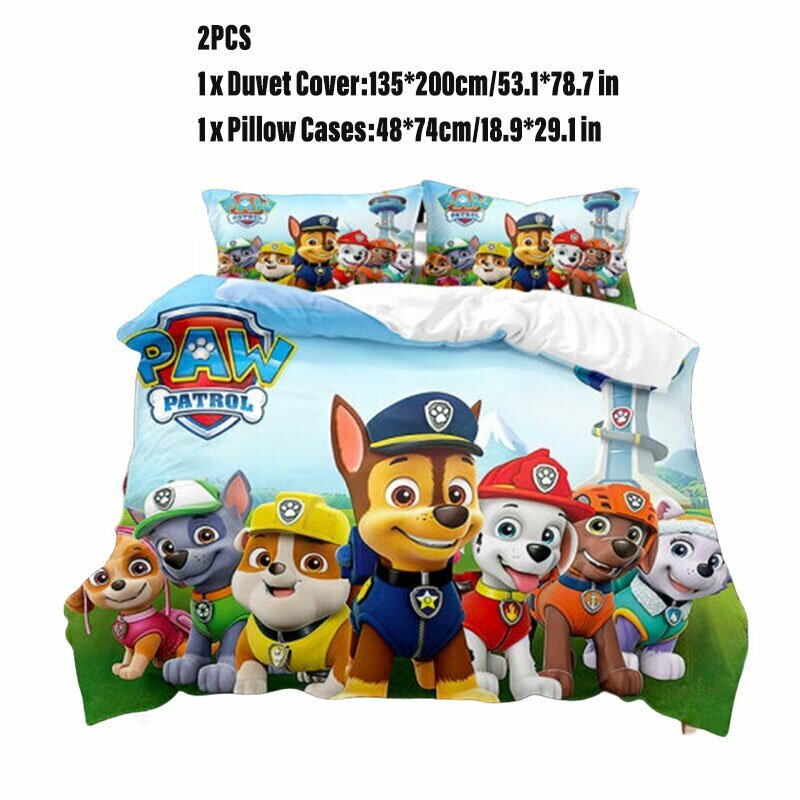 Набор постельного белья полиэстер для детей включает наволочку и пододеяльник размером 135x200 см 2 шт