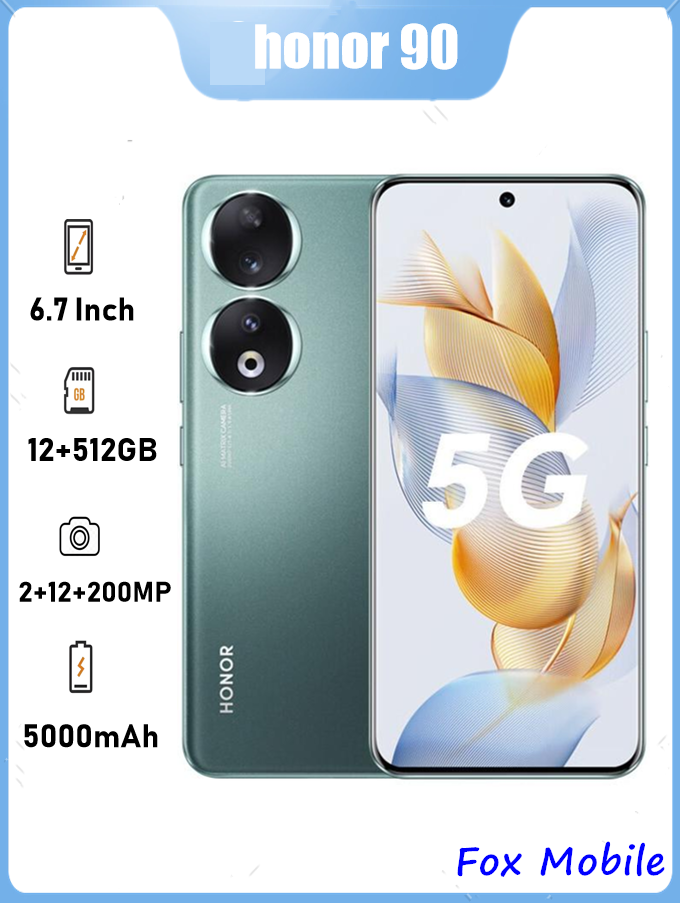Honor Смартфоны Honor 90 12+512 ГБ зелёный Global поддержка NFC Google Мобильные телефоны