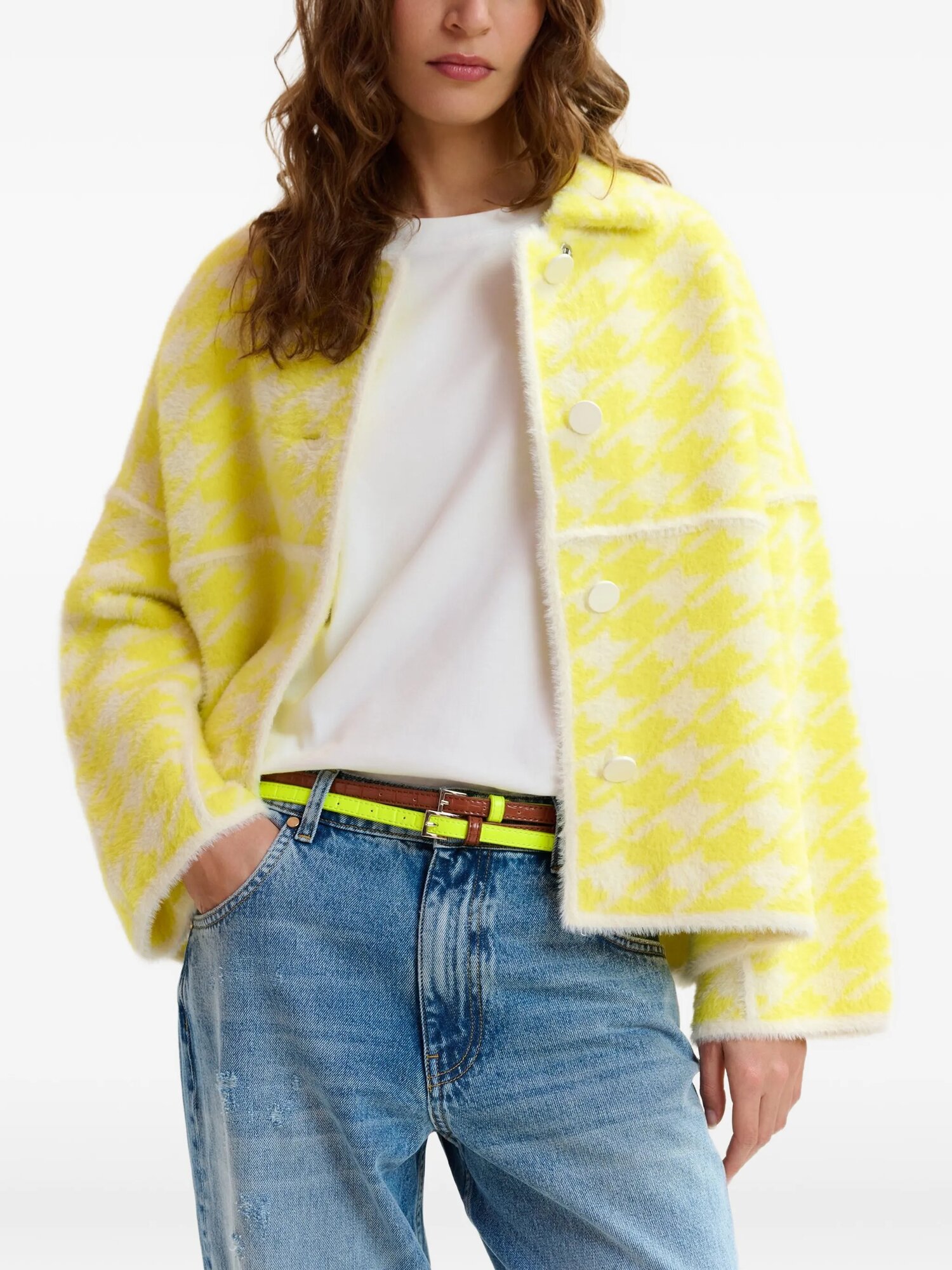 Кардиган ESSENTIEL ANTWERP Patterned cardigan, размер M, yellow — фото 1