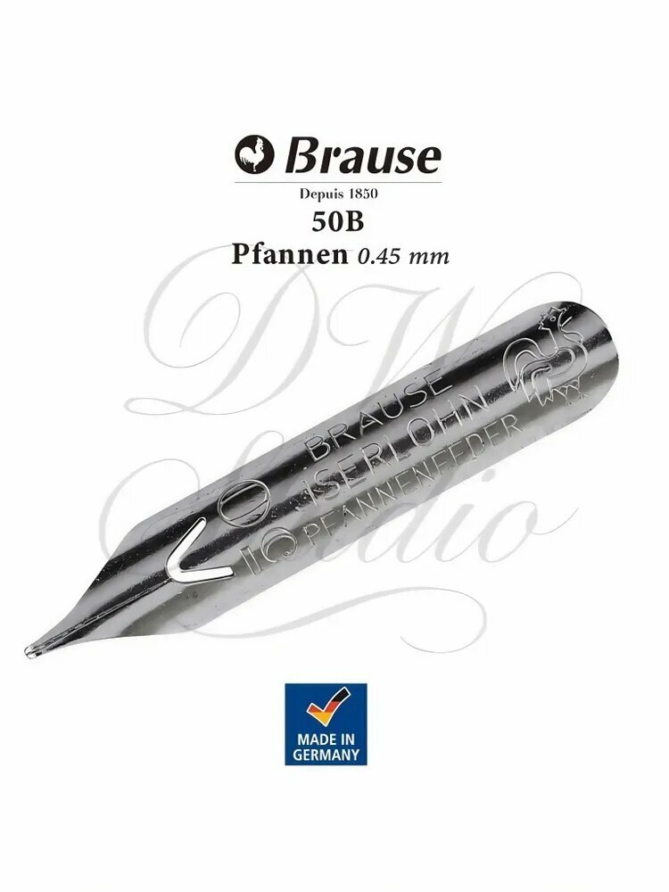 Brause Перо Остроконечное, Курсивное, 1 шт.