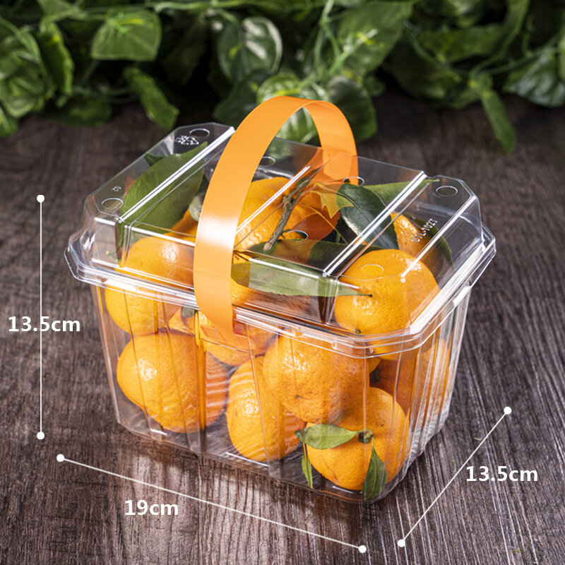 Интернет-знаменитость, ручная коробка для фруктов, одноразовая прозрачная корзина для клубники, упаковочная коробка для винограда, зимнего мармелада, <11> штук