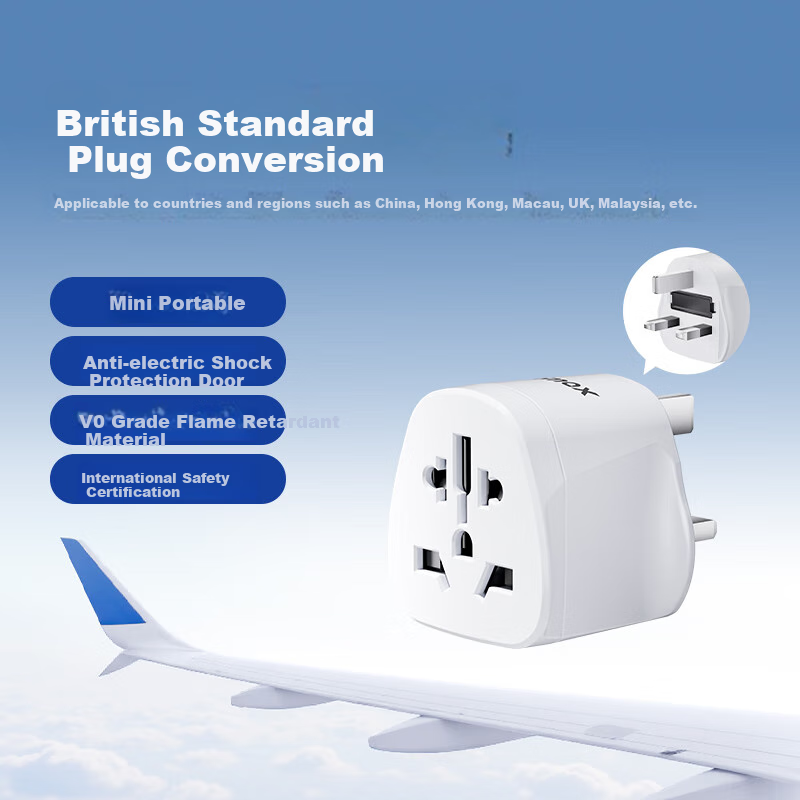 MOMAX UK Standard Travel Adapter/Power Converter/Plug Adapter for UK Standard Regions (UK, China, Hong Kong, Singapore, etc.) White