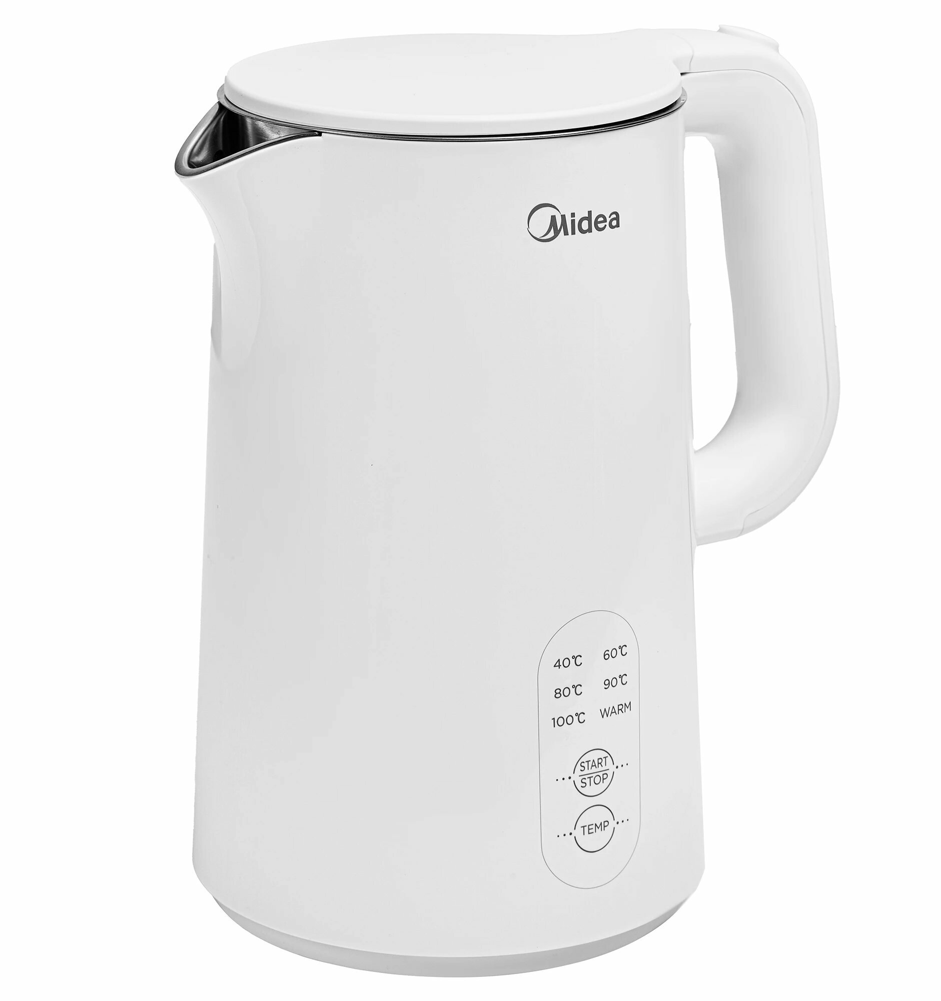 Электрочайник Midea MK-8017, белый, мощность 2200Вт, автоматическое отключение