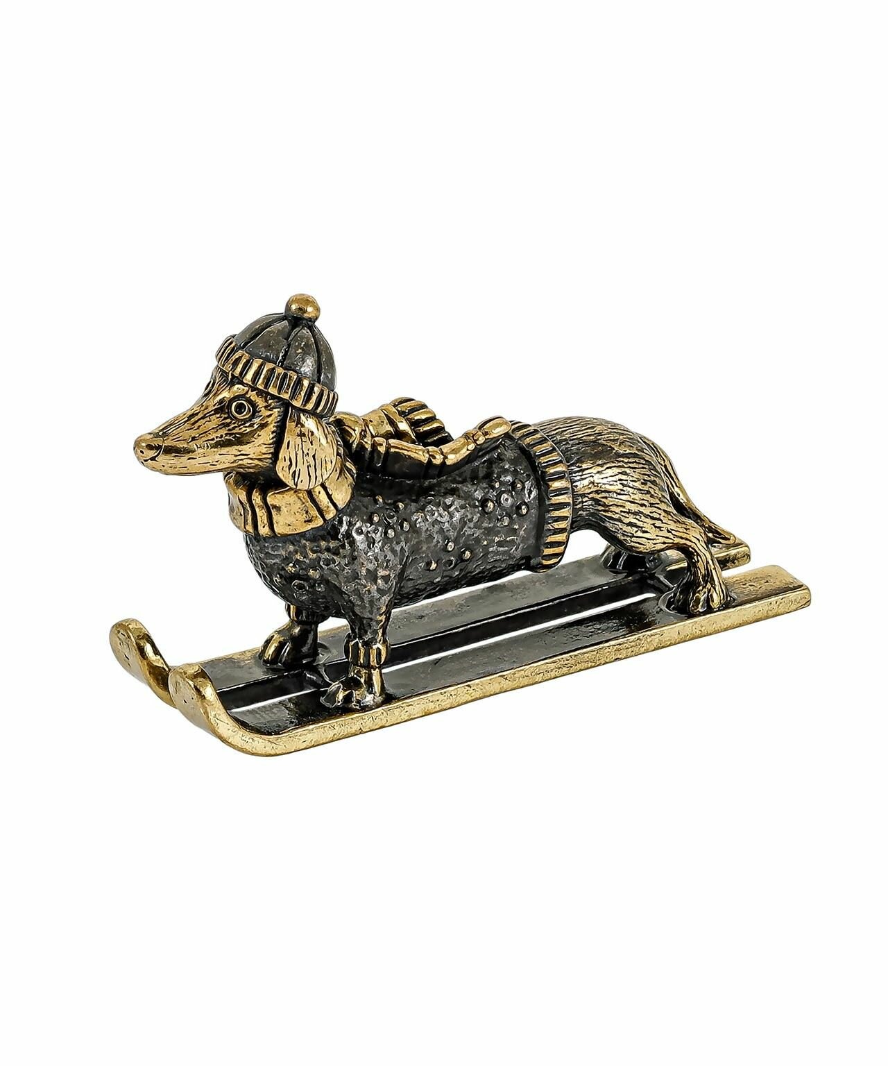 Статуэтка Собака Такса Лыжница 3631.1