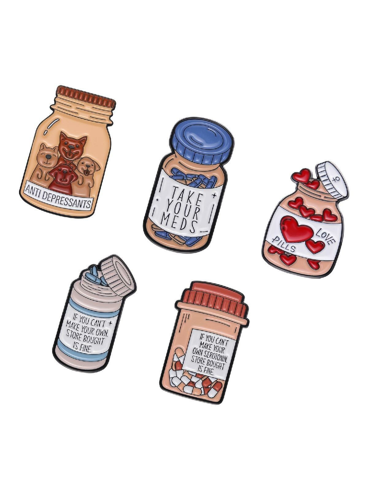 Бейджи в виде медсестры и врача, 5 шт, Серия C