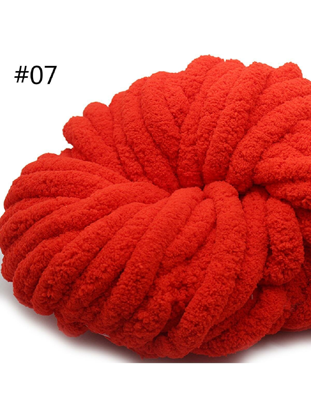 Пряжа шенилл 250 г для вязания одеял, шарфов, шапок, 07