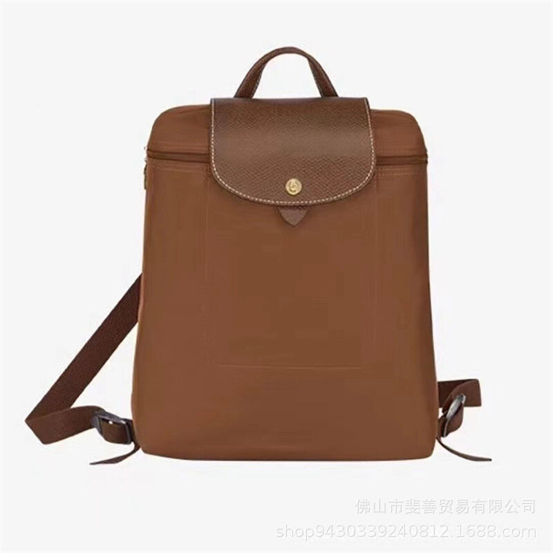Новый рюкзак Longchamp, складной, полный цветовой спектр, двойная сумка через плечо, нейлоновый рюкзак для студентов, повседневный и универсальный