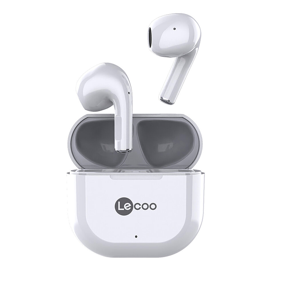 Lecoo C1 Наушники True Wireless BT Полуслуховые Спортивные Наушники Чип BT5.1 Графеновый Композитный Диафрагма Умное Сенсорное Управление Белый