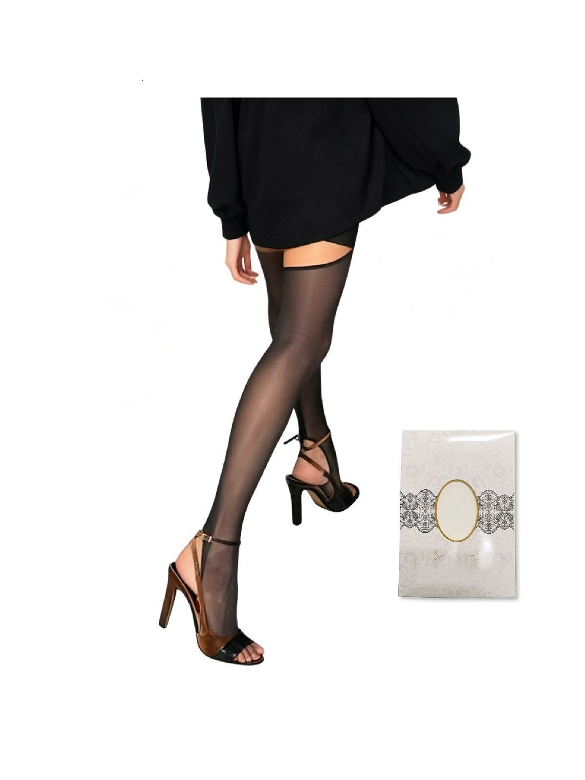 Женские колготки с вырезами и открытым носком, Универсальная упаковка Uni1