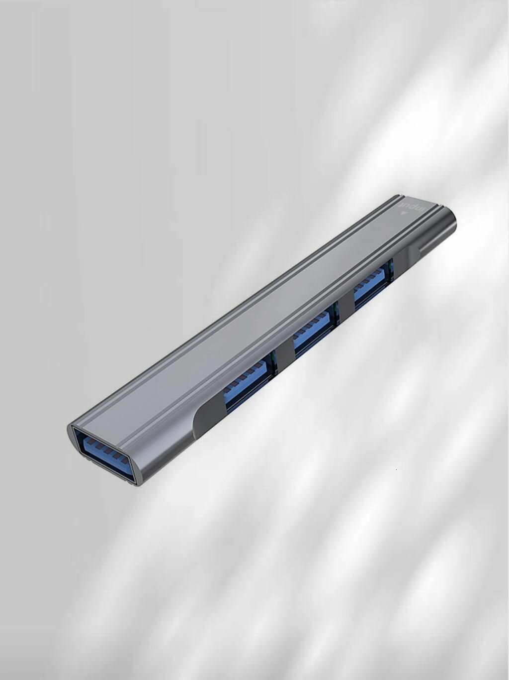 USB-хаб 4 порта с USB-C и беспроводной док-станцией, Серебро