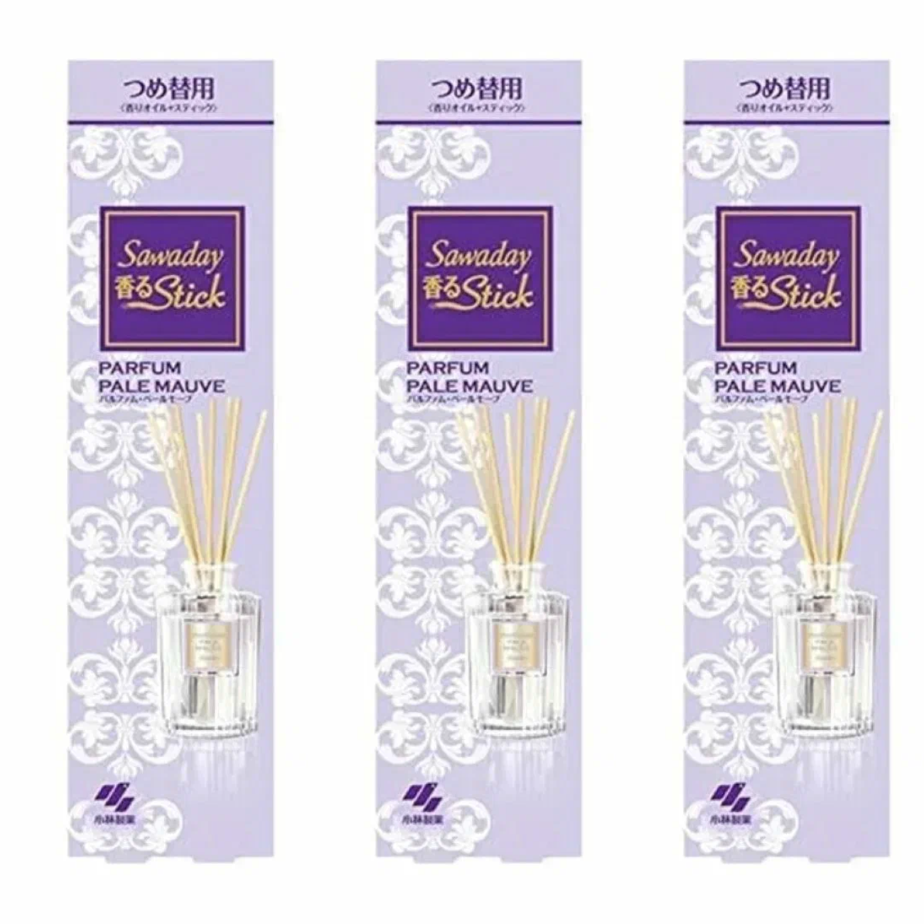 Ароматический диффузор для дома с палочками Kobayashi Parfum Pale Mauve, 70 мл, 3 штуки