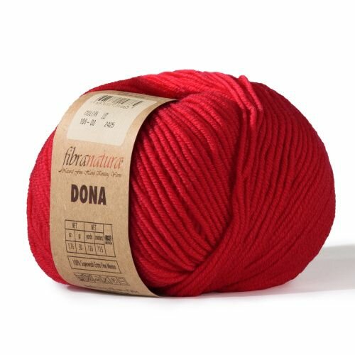 Пряжа Fibra Natura DONA 106-08 (10 мотков по 50г/115м) красный