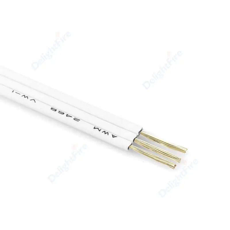 Белый кабель для светодиодной ленты WS2812B/WS2811, 5M, 20AWG