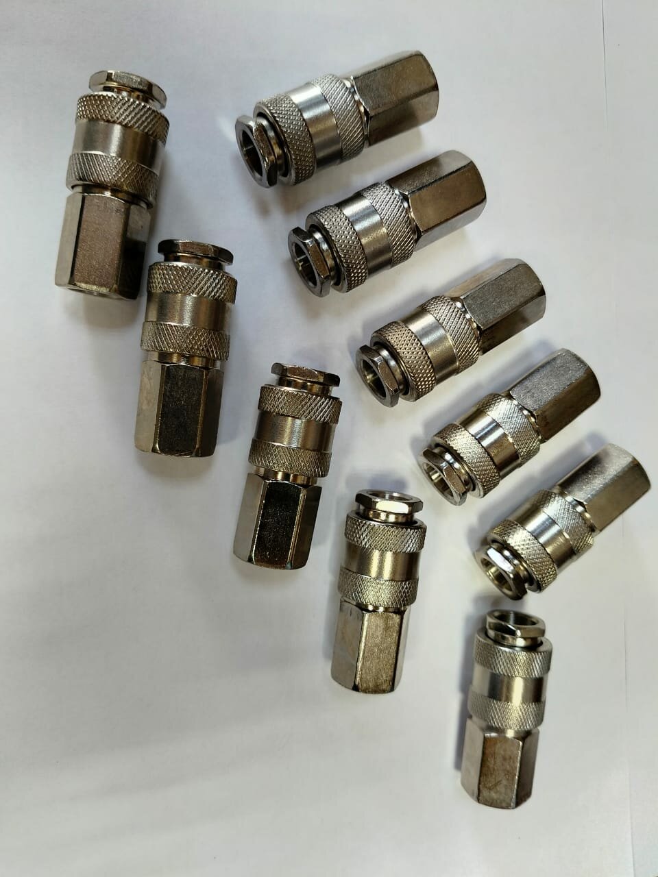 Переходник быстросъёмное соединение мама х 1/4" внутренняя резьба 10 шт / для пневмоинструмента / штуцер