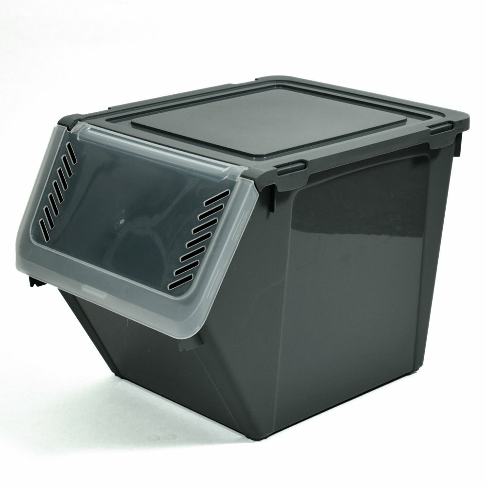 Контейнер Мультидом "NEW", для овощей, 14.5л, 35x25.5x25см, серый