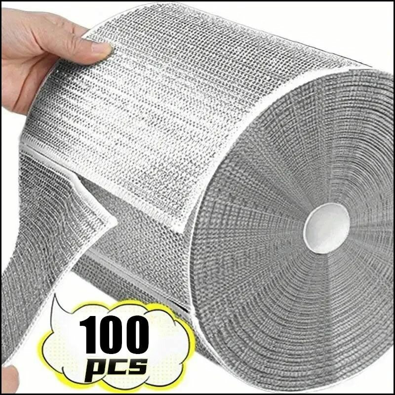 Металлизированная Двухслойная тряпка,100 шт.20*20cm.00