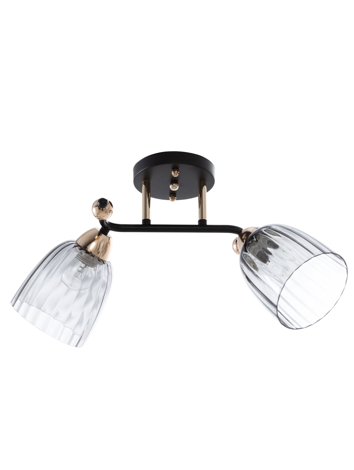 Люстра 12229/2, 2хE27, 60 Вт, чёрный/золото
