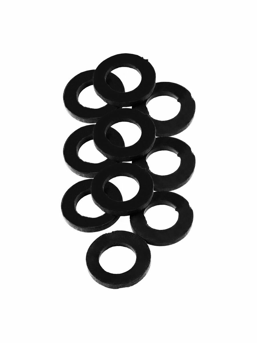 Прокладка сантехническая 1/2", резиновая, 19х11х2 мм (10 шт.)