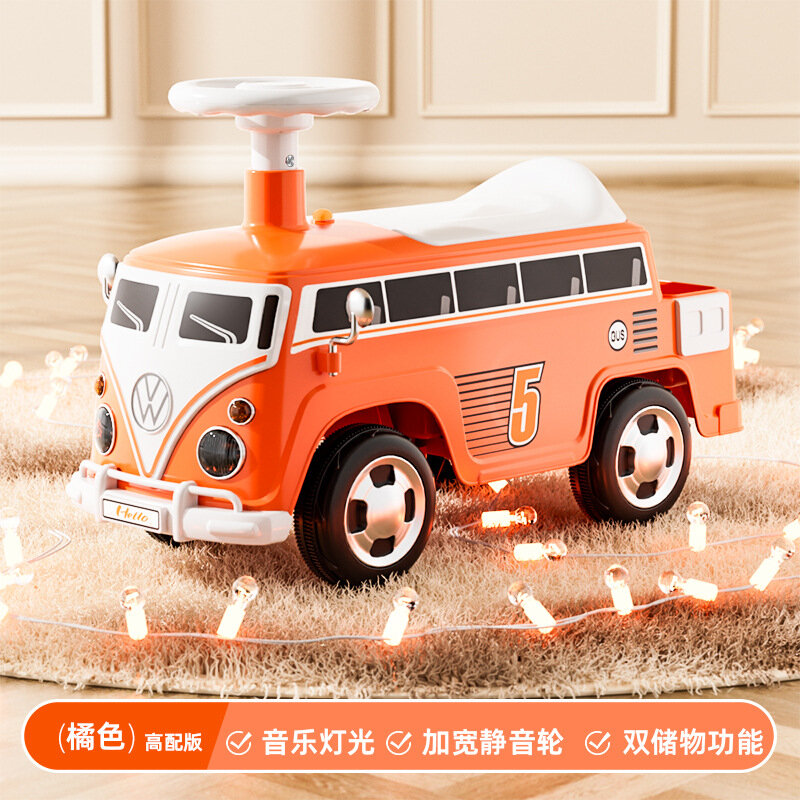 Детский автобус-каталка, машина для младенцев, подарок на первый день рождения, вращающаяся машина для малышей, детский самокат для ходьбы