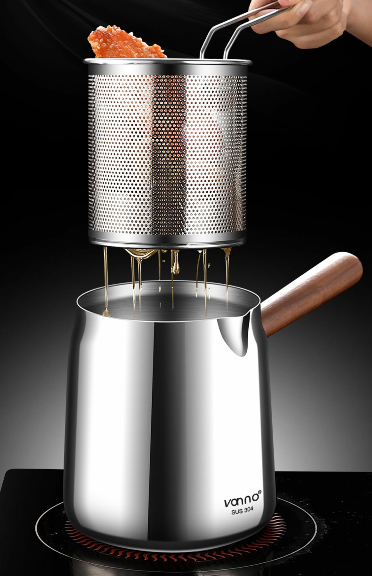 Мини фритюрница для картофеля фри, для плиты, Shiny Kitchen