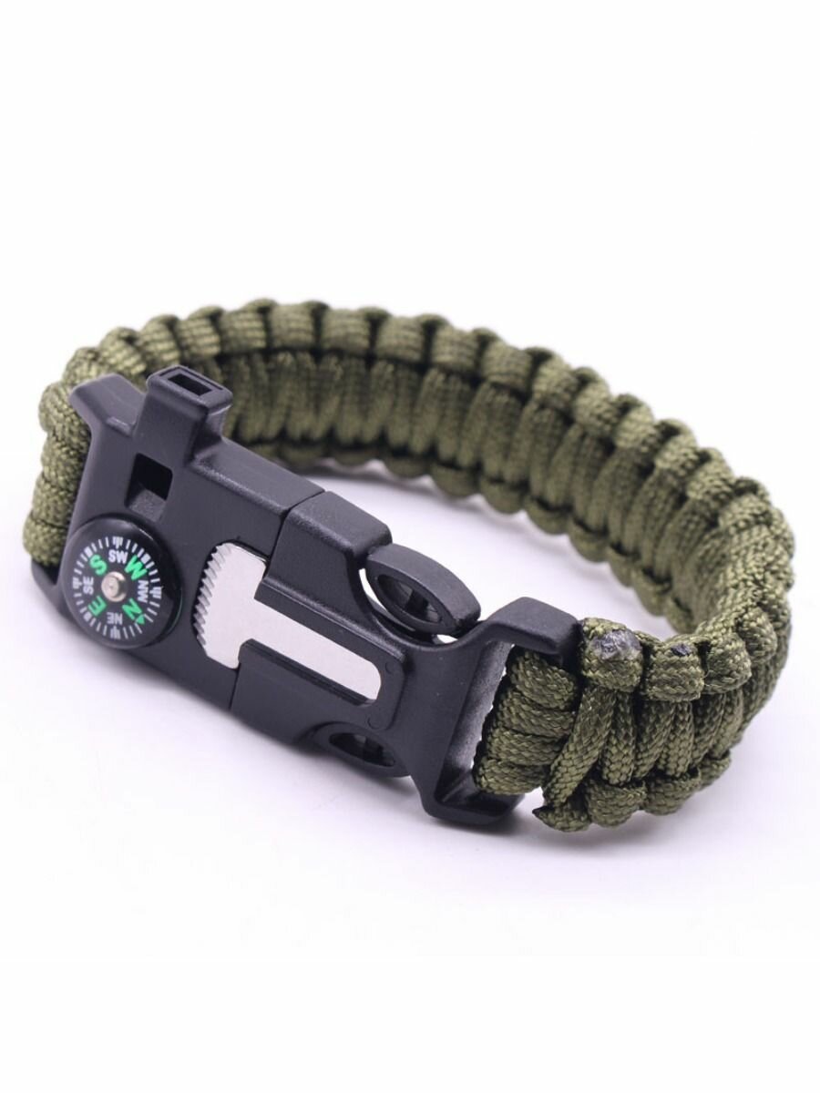 Браслет из паракорда для выживания тактический, с компасом, мужской