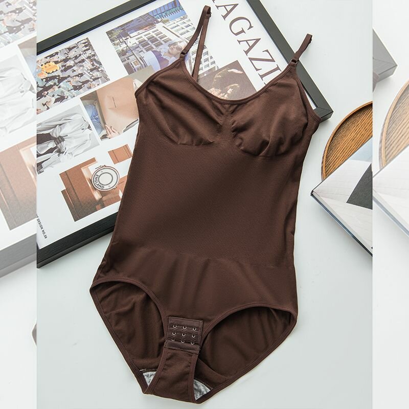 Корректирующее белье для всего тела, бесшовное, невидимое, с контролем живота, поднимающее ягодицы, боди однотонного цвета, спортивный топ для йоги, майка-боди