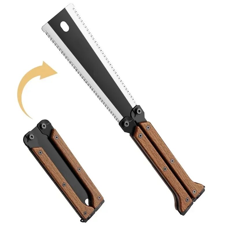 Ножовка складная походная SAW SURVIVE/ножовка садовая с деревянной рукояткой