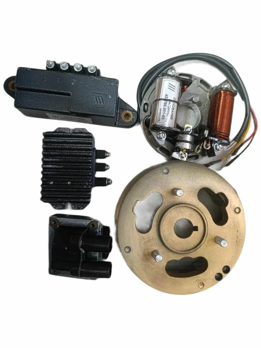 Комплект зажигания снегохода Буран 5ти проводное Рыбинск. Маховик 470.