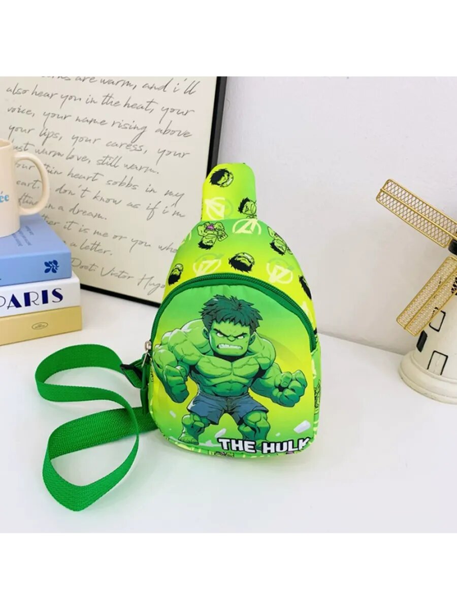 Детская сумка-кроссбоди, зеленый Халк
