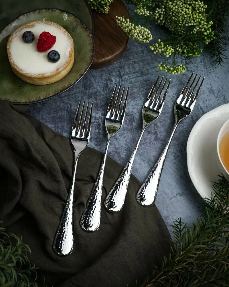 Набор десертных приборов SHIGUANGHU 4 предм. серый металлик