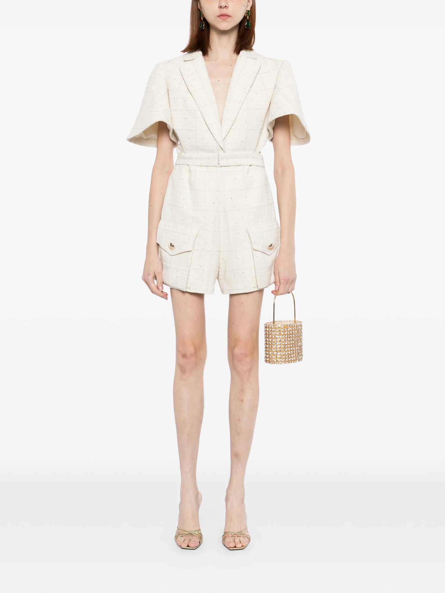 Комбинезон SAIID KOBEISY Tweed short jumpsuit, размер 36 — фото 1