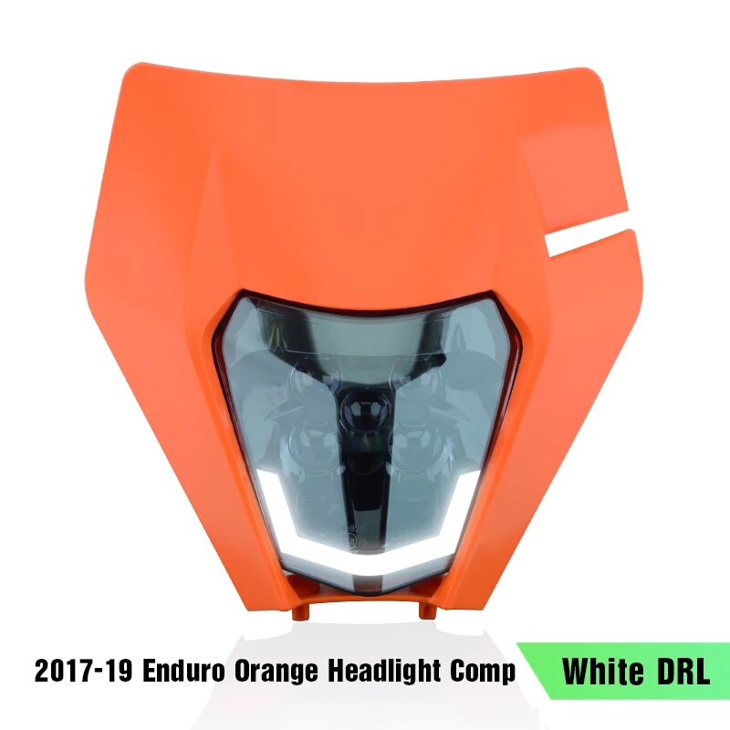 Фара для мотоцикла PowerZone, головная лампа, головная лампа для KTM EXC SXF MX внедорожного велосипеда, черная фара для эндуро Оранжевый, Orange Headlight