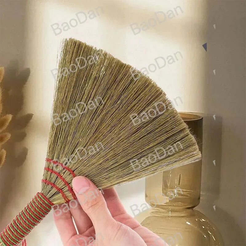 Маленький кухонный веник из мискантуса, подходит для домашнего использования, 1 шт