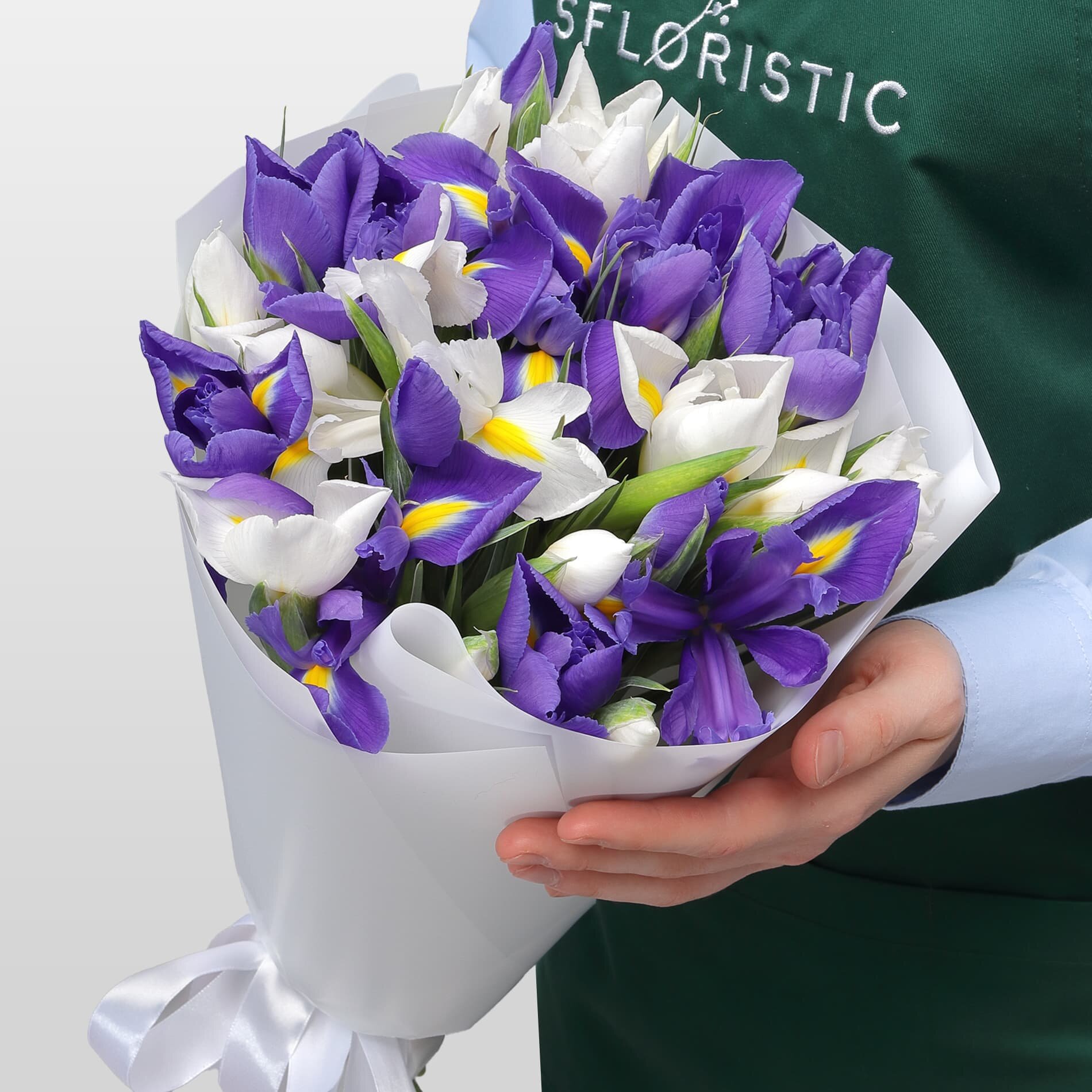 Букет из микса Ириса 31 шт Счастливый случай