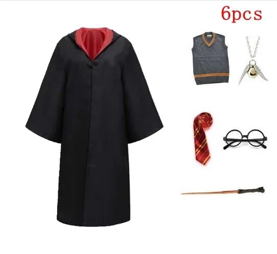 Костюм Гарри Поттера, комплект 6pcs, XXL, Черный
