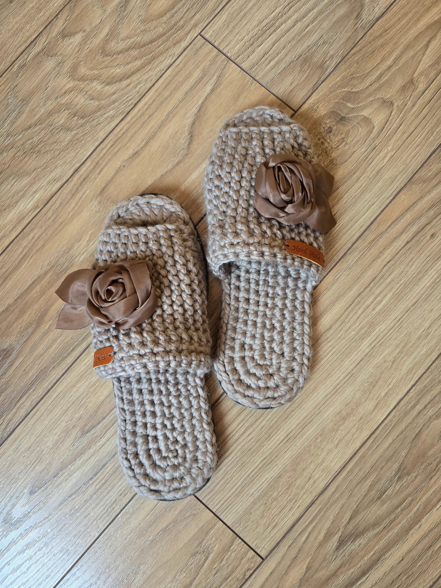 Тапочки вязаные