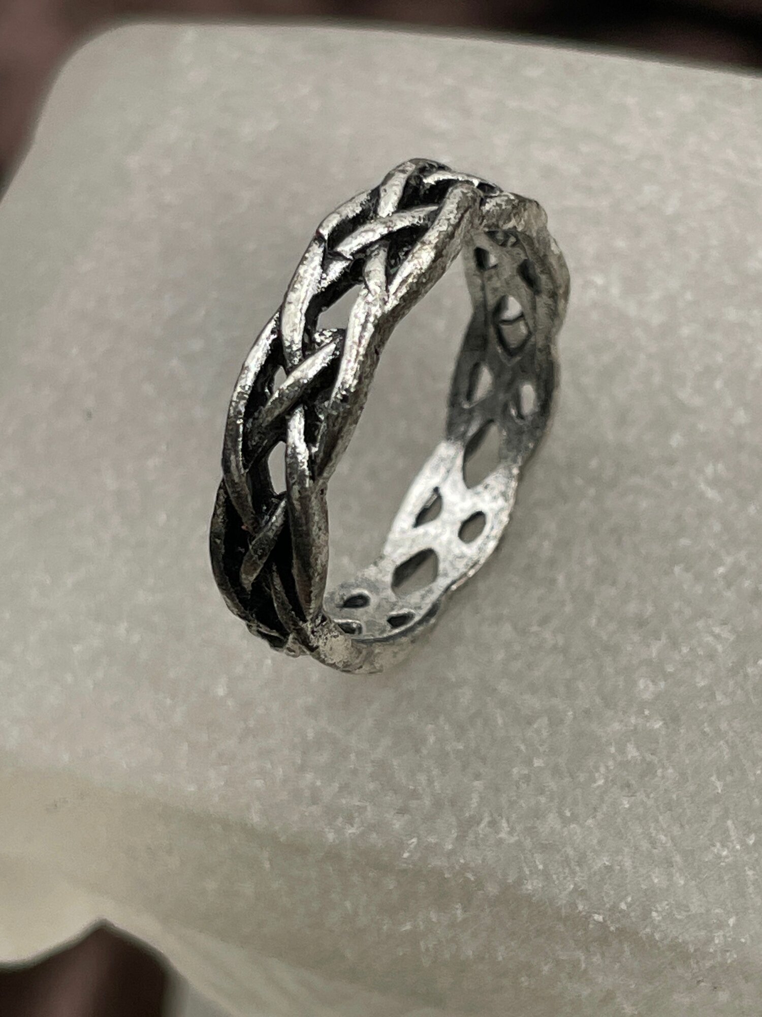 Винтажное кольцо, серебрение, размер 16