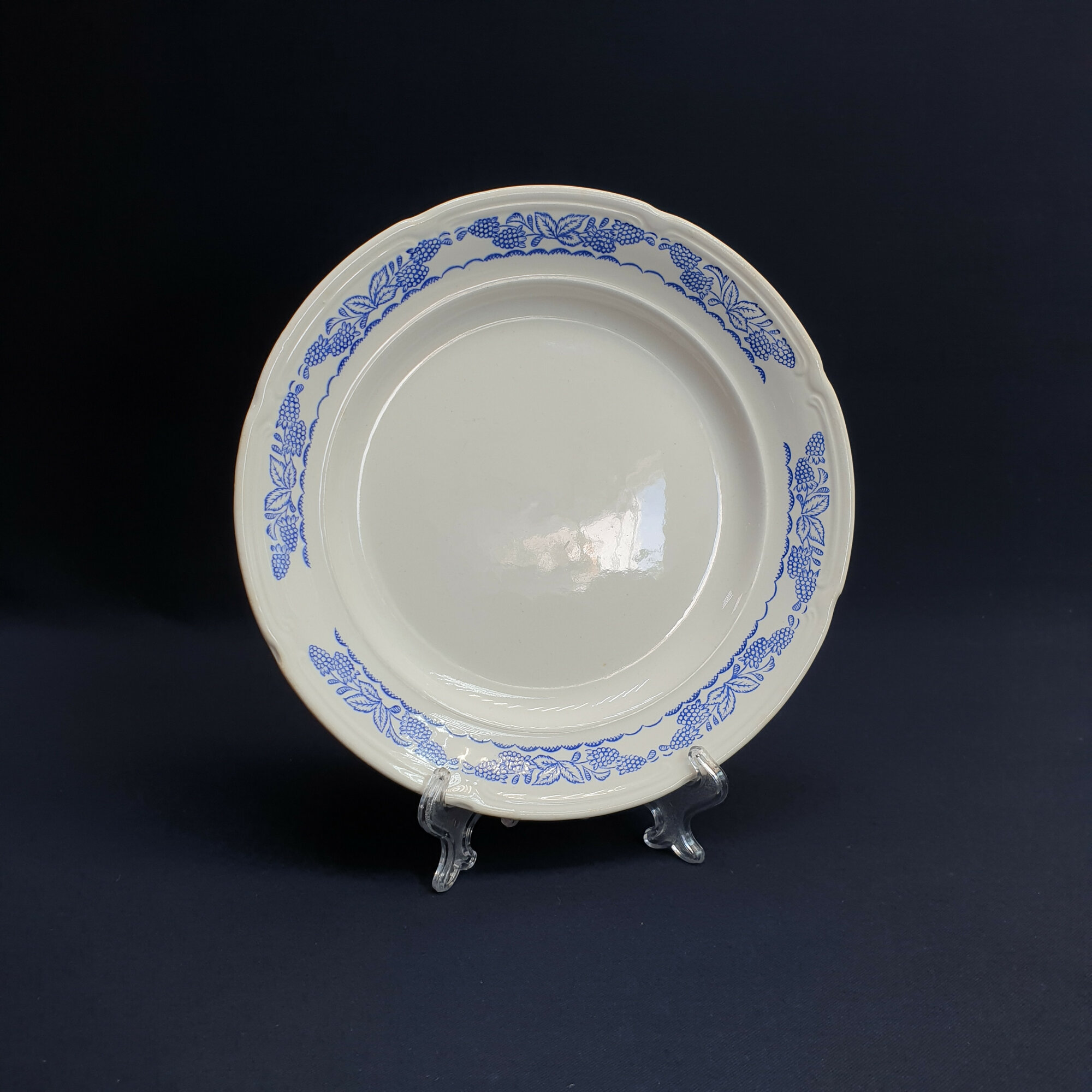 Десертная тарелка Конаково, фаянс деколь 20 см, винтаж СССР