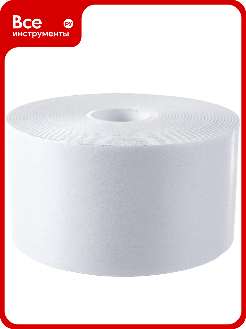 Двусторонняя клейкая лента EV-505 W E 50мм х 5м белая Megapower 025287 из вспененного полиэтилена для упаковки