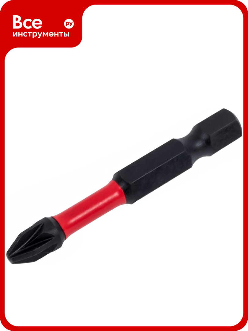 Набор бит NIREX Expert Torsion PZ2, 50 мм, 10 шт, торсионные биты из стали S2, хвостовик 1/4 дюйма