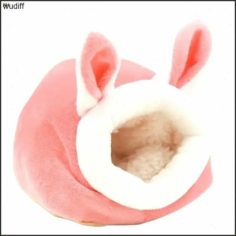 Хлопчатобумажное гнездышко для маленького домашнего хомячка, розовое