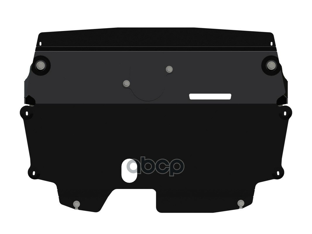 Защита картера двигателя и радиатора (2 мм, сталь) для Volkswagen Polo седан 2010-2022 (V = 1.6 AT/MT), Volkswagen Polo Cross.