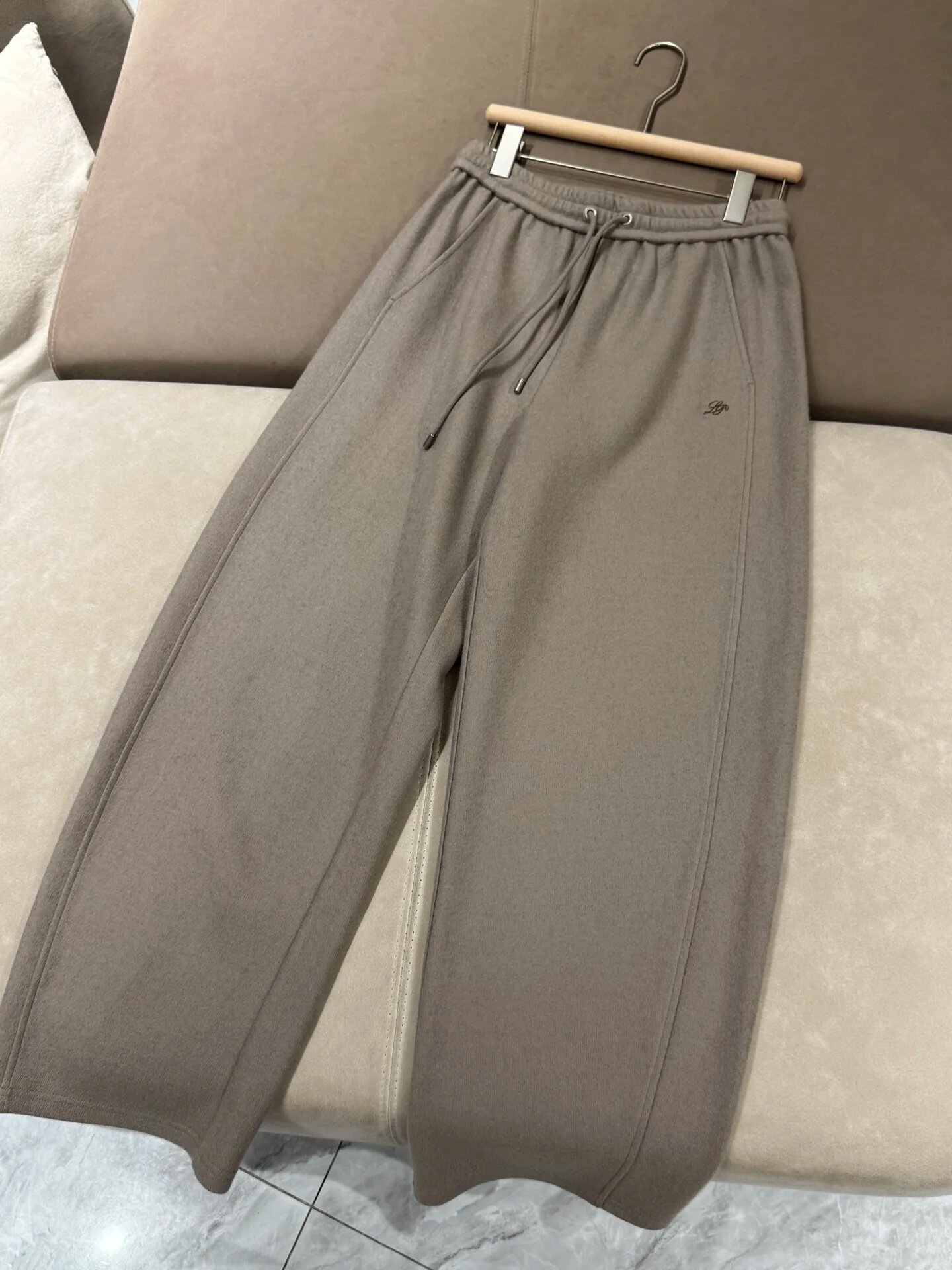 Прямые кашемировые брюки женские S, Коричневый