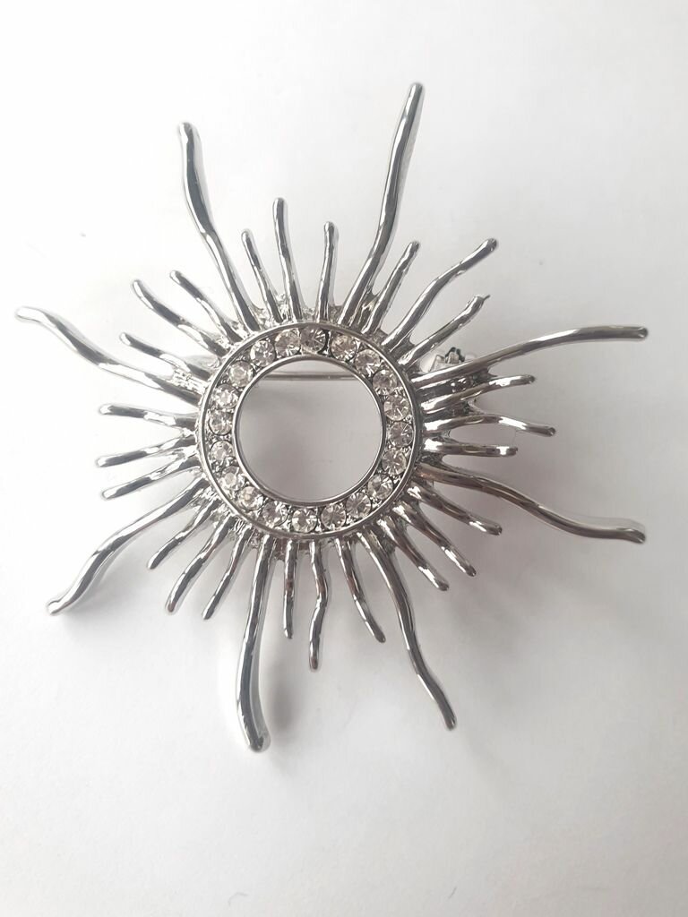 Брошь, кристалл, стразы